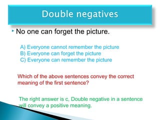 Negative sentences | PPT