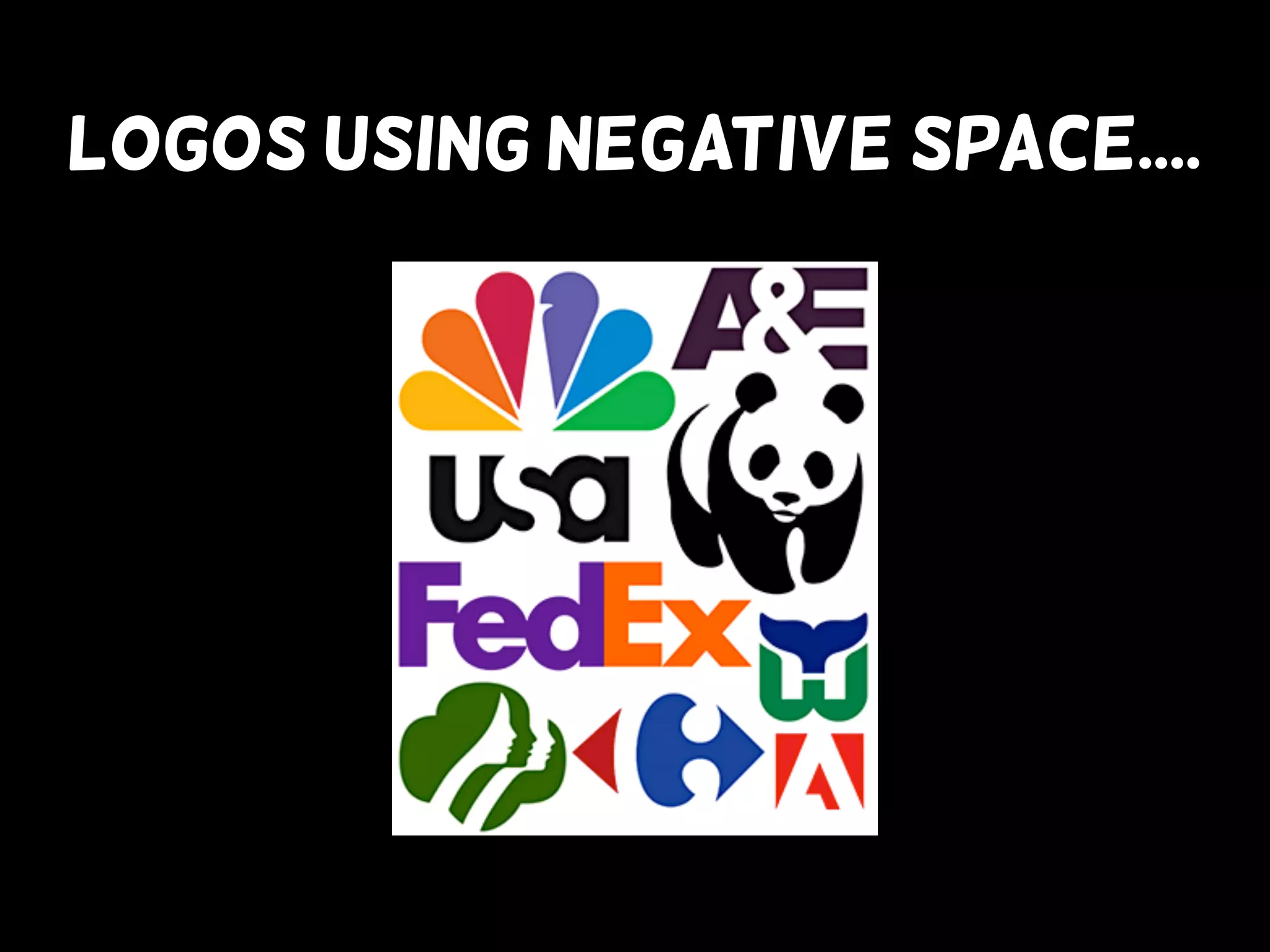 Negative shape drawings web | PPT