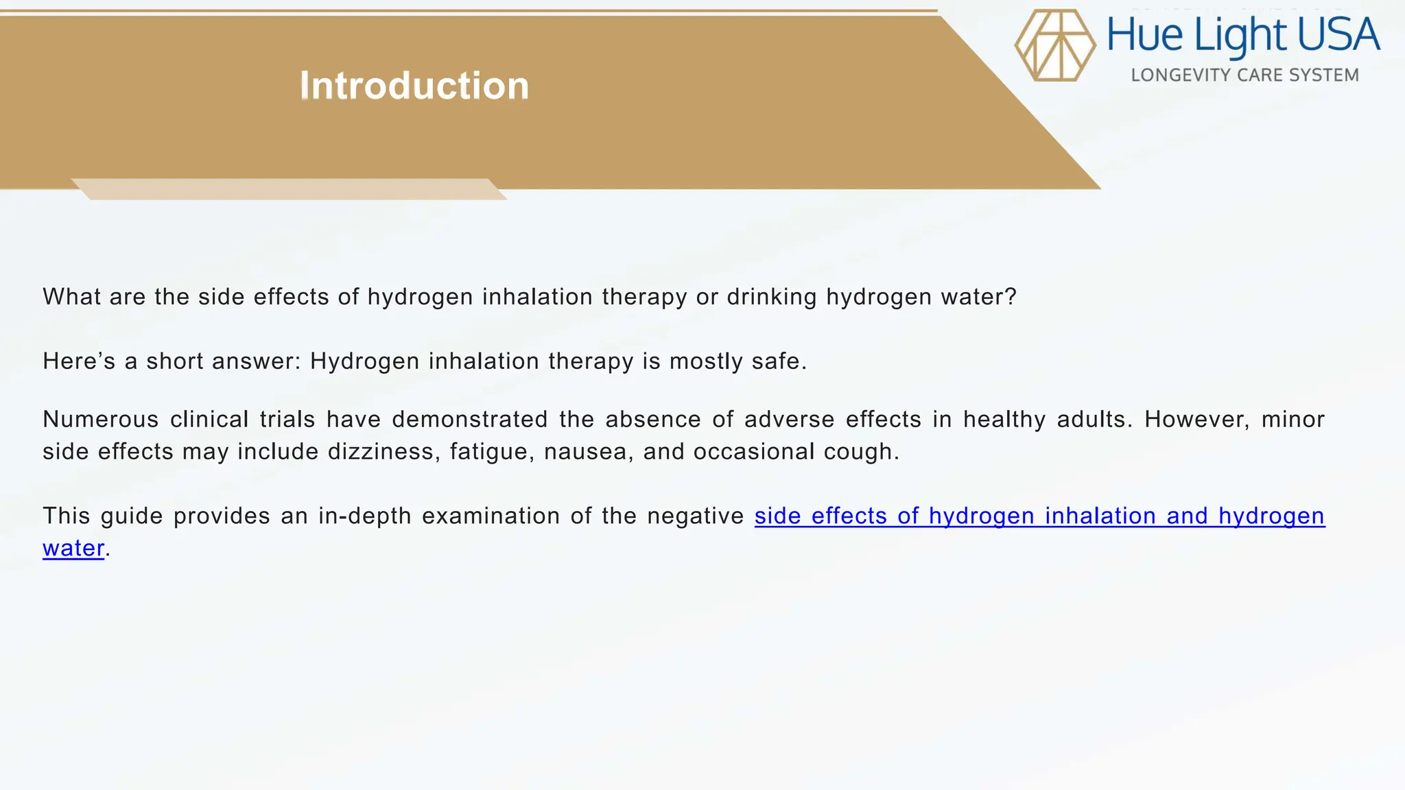 Negative Side Effects of Hydrogen Water and Hydrogen Inhalation | PPTX