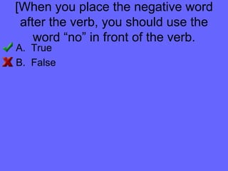 Negatives Powerpoint