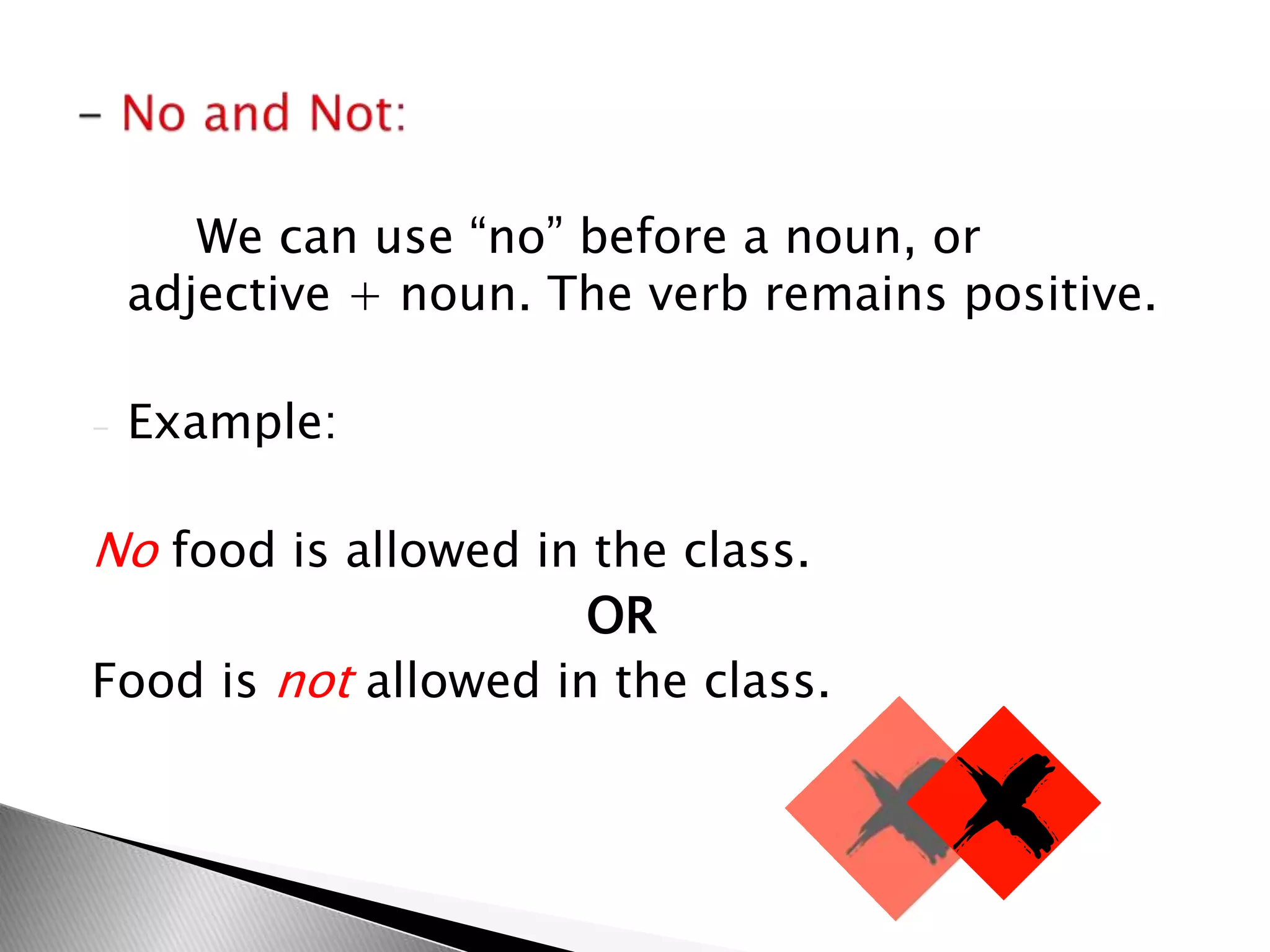 Negative statements | PPTX