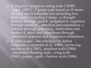 Negative symptoms of schizophrenia | PPTX