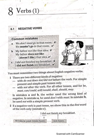 Negative verbs | PDF