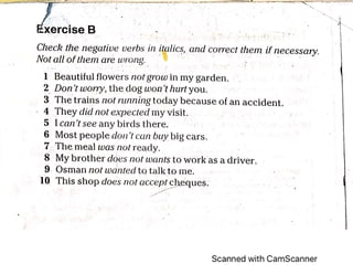 Negative verbs | PDF