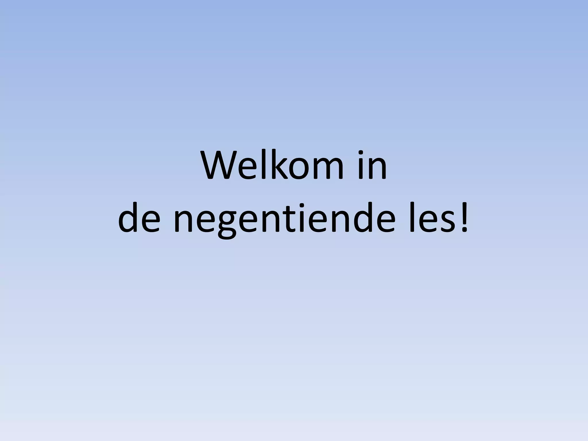 Negentiende les | PPTX