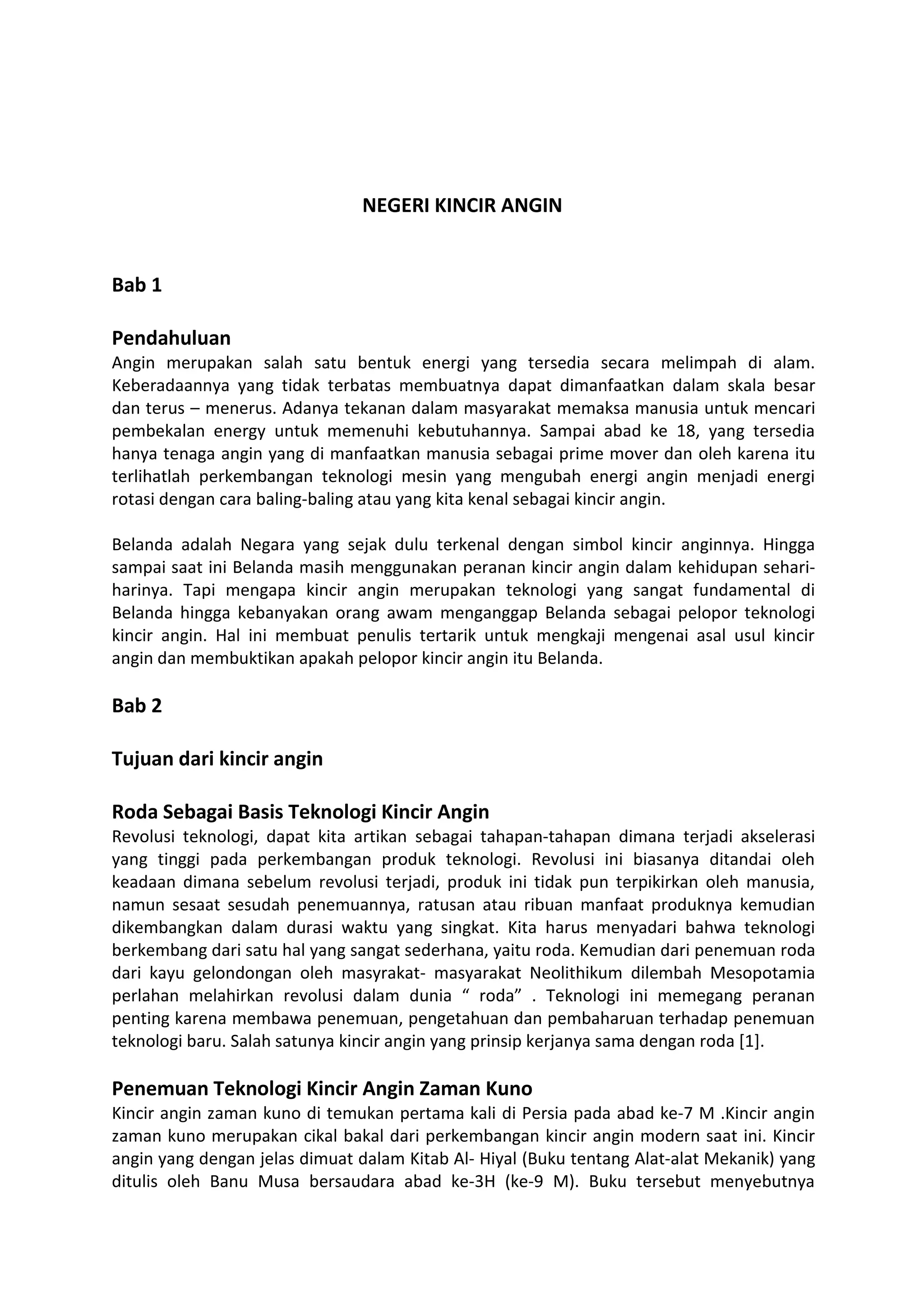 Negeri kincir angin | PDF