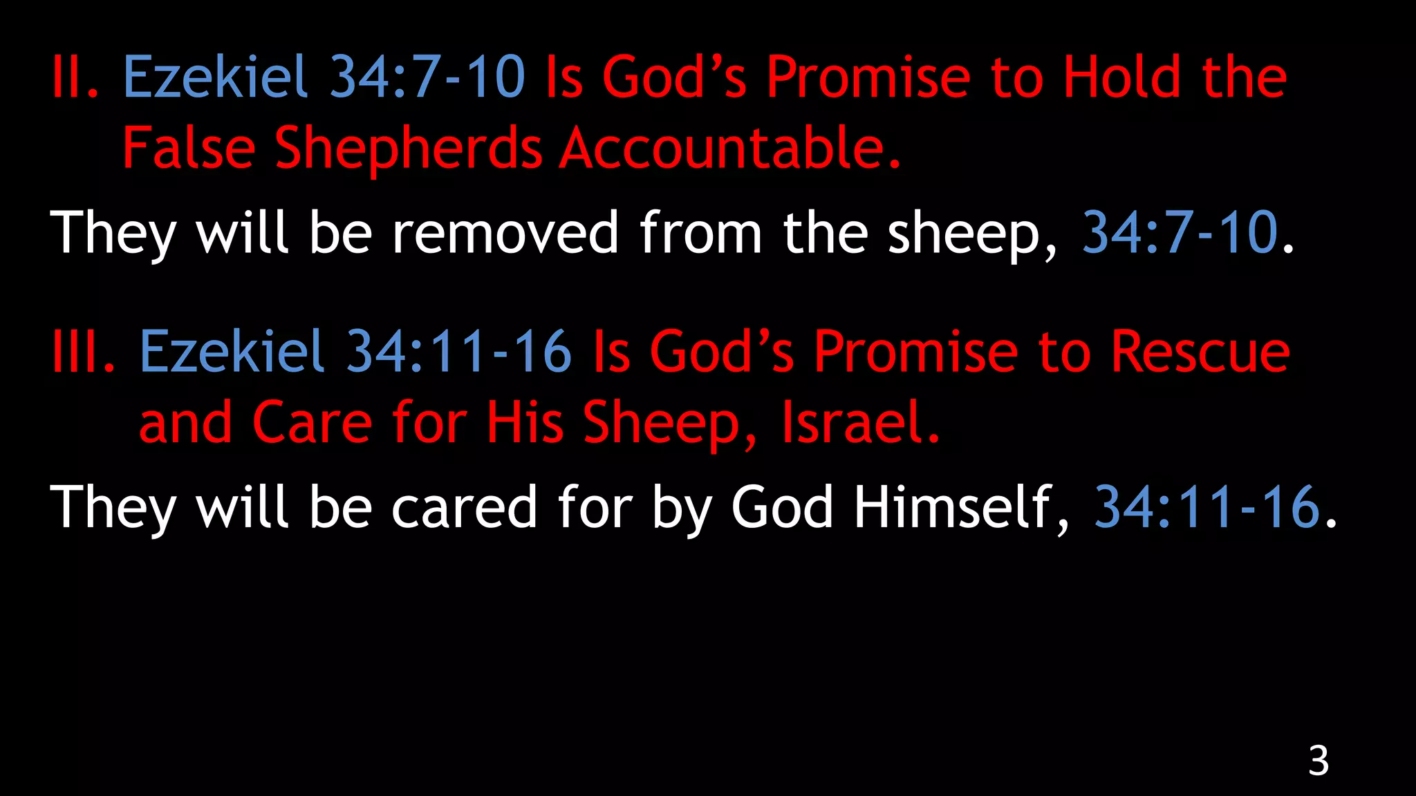 The True Shepherd - Ezekiel 34 | PPTX