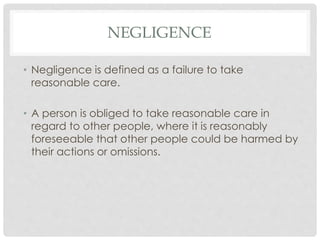 Negligence | PPTX