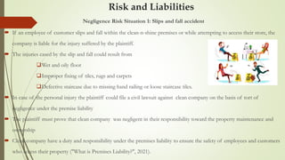 Negligence Risks Liabilities In Clean Public Business Facility | PPTX