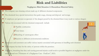 Negligence Risks Liabilities In Clean Public Business Facility | PPTX