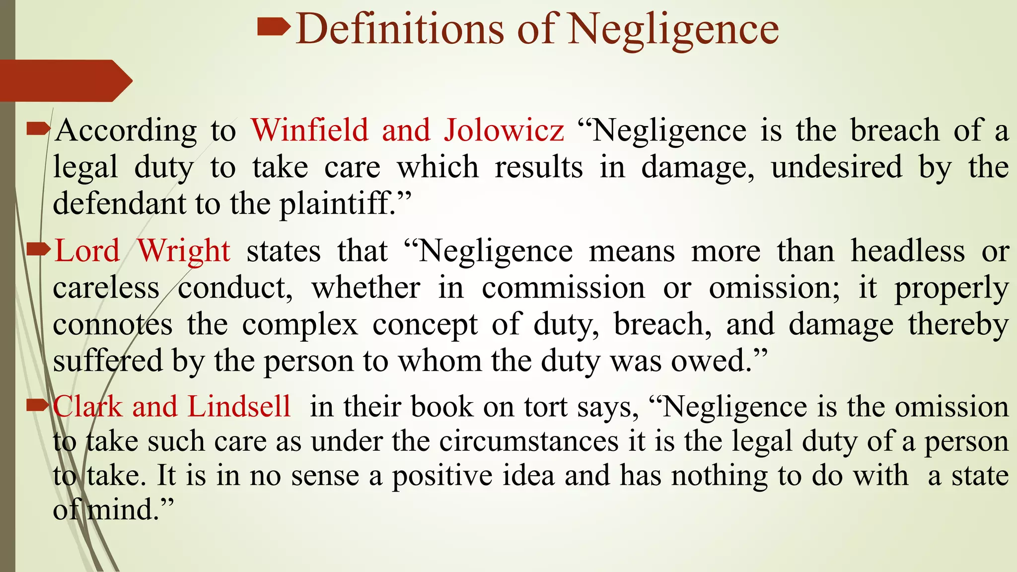 Negligence | PPTX