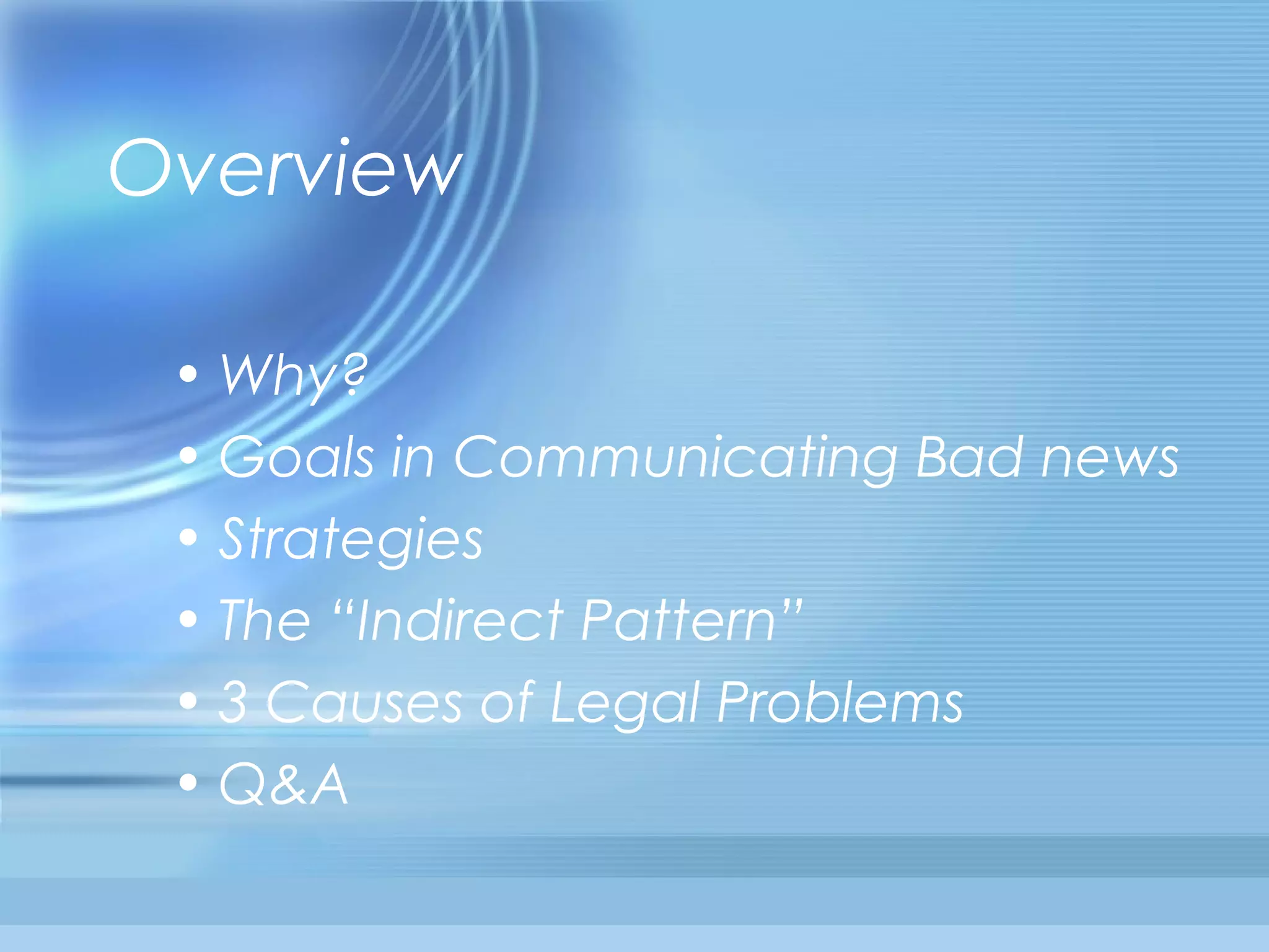 Delivering Negative News | PPT