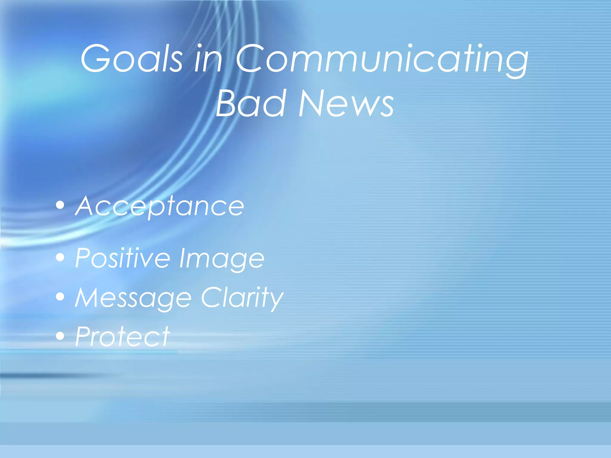Delivering Negative News | PPT