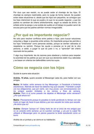 Negociar con-tu-hijo-adolescente | PDF