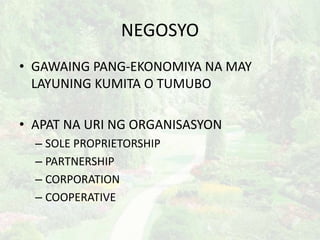 Negosyo | PPTX
