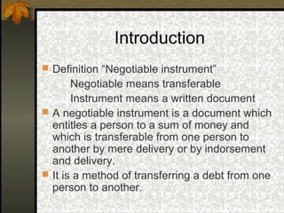 Negotiable instrument1-act-1881 | PPT
