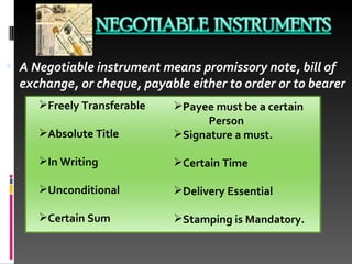 Negotiable instruments Act | PPT