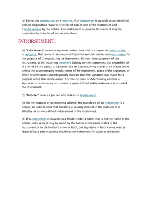 Negotiable instrument | DOCX | Credit Cards | Personal Debt