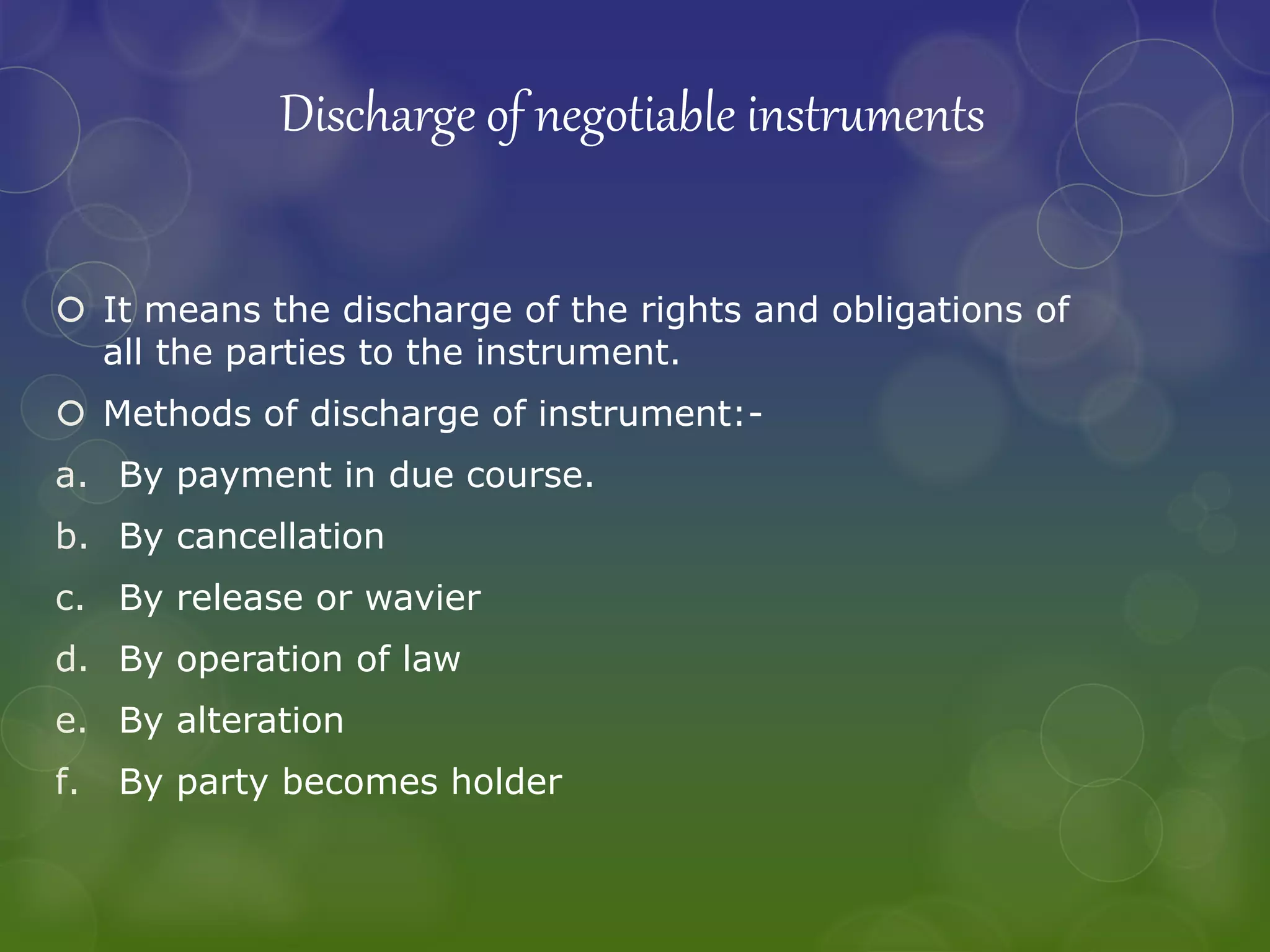 Negotiable instrument Act, 1881 (Business Law) | PPTX | Credit Cards | Personal Debt