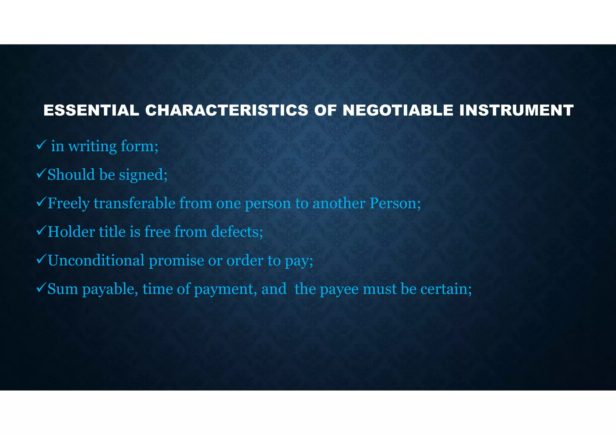 Negotiable instrument | PDF