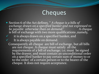 Negotiable instrument negotiable instrument act | PPTX