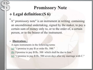 Negotiable instrument types of negotiable instruments | PPT