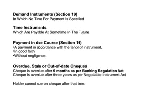 Negotiable Instrument Act | PPS
