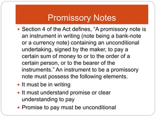 Negotiable Instrument Act 1881 | PPTX