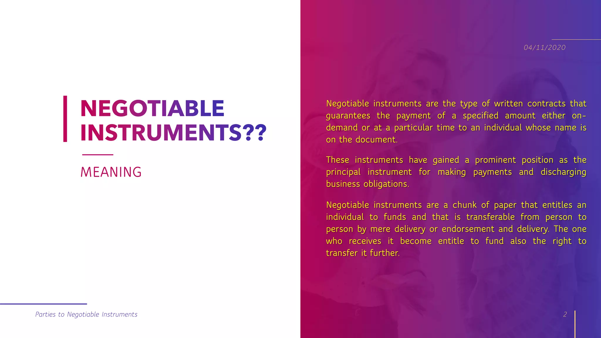 Negotiable Instrument Act,1881 | PPTX