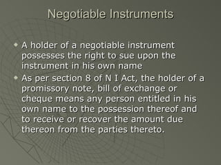 Negotiable Instruments | PPT