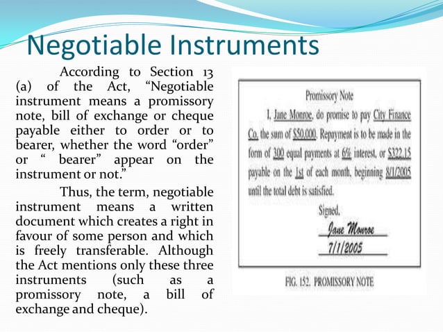 Negotiable instruments | PPTX