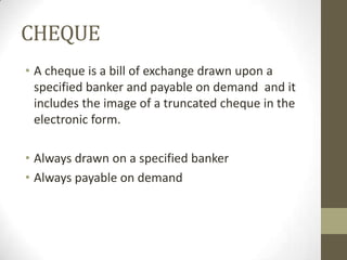 Negotiable instruments | PPT