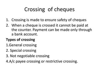 Negotiable instruments | PPTX | Consumer Banking | Personal Finance