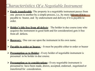 Negotiable instruments | PPTX
