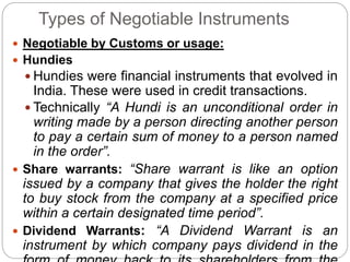 Negotiable instruments | PPTX