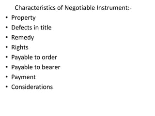 Negotiable instruments. intro | PPT