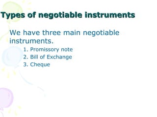 Negotiable instruments | PPT