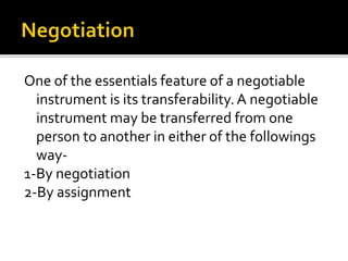 Negotiable instruments act 1881 of PAKISTAN | PPTX