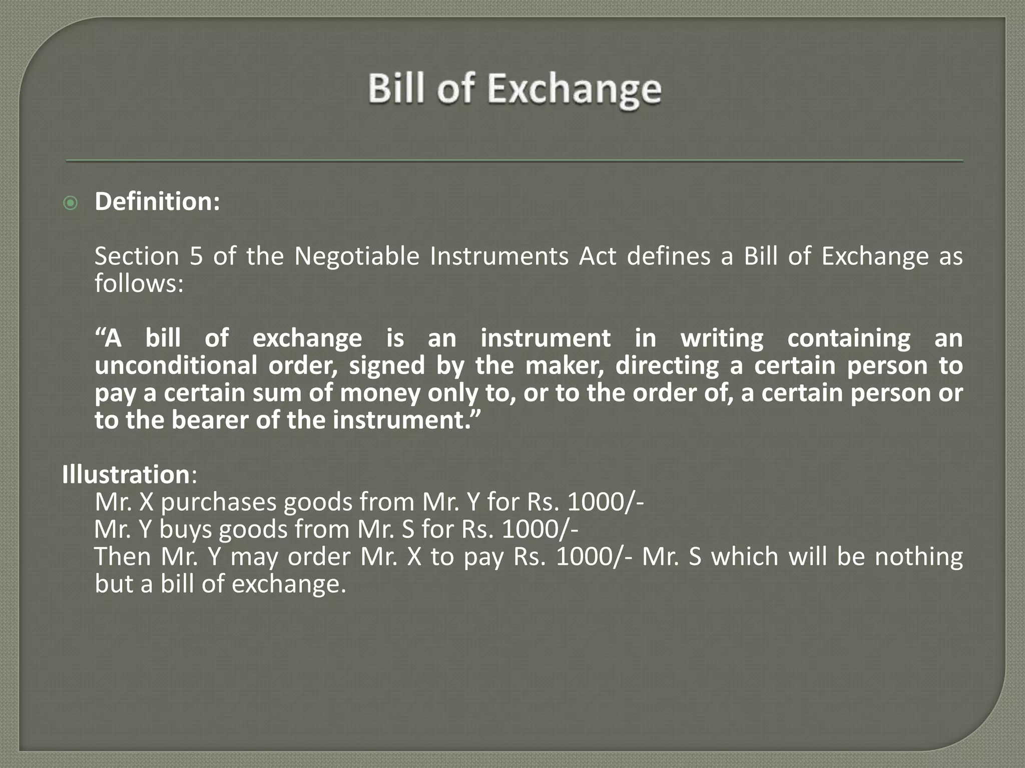 Presentation - The Negotiable Instruments Act 1881 | PPTX