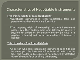 Presentation - The Negotiable Instruments Act 1881 | PPTX