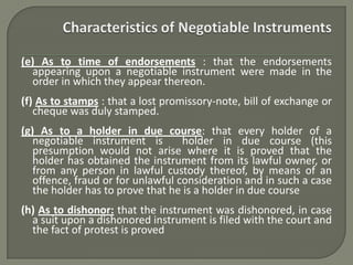 Presentation - The Negotiable Instruments Act 1881 | PPTX