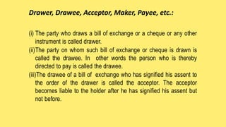 Negotiable Instruments Act.pptx | Law