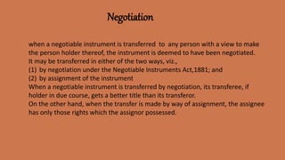 Negotiable Instruments Act.pptx | Law