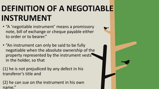 Negotiable Instruments Act.pptx | Law