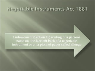 Negotiable Instruments Act 1881 | PPT