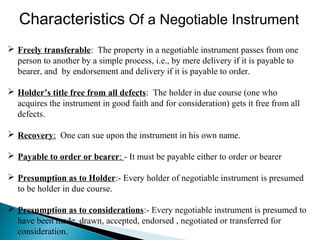 Negotiable instruments act 1881 | PPT | Credit Cards | Personal Debt