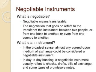 Negotiable instruments act, 1881 | PPTX