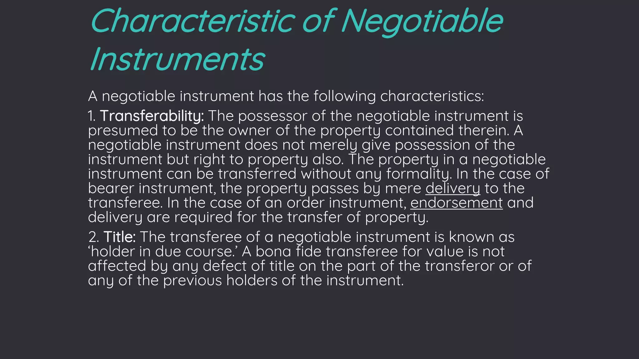 Negotiable instruments act 1881 | PPT