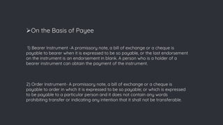 Negotiable instruments act 1881 | PPT