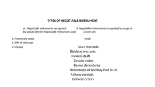 Negotiable Instruments Act 1881 conceptpptx | PPTX